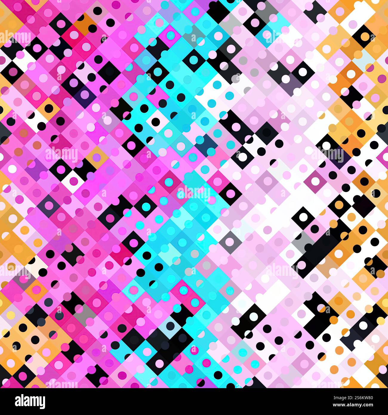 Ditzy pixel abstract rainbow seamless pattern backdrop. Modern playful ...
