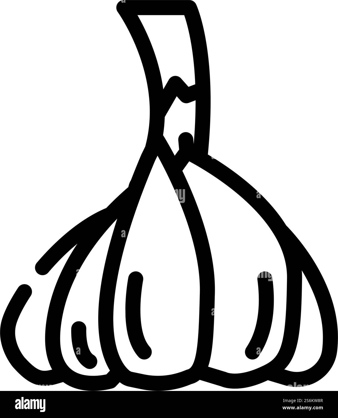 head of garlic line icon vector. head of garlic sign. isolated contour ...