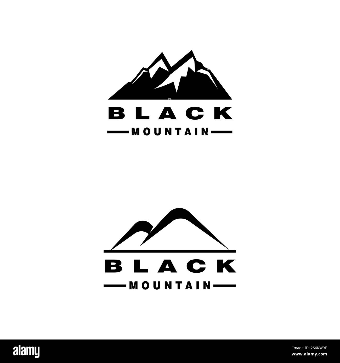 Simple Modern Mountain Landscape Logo Design Vector, Rocky Ice Top ...