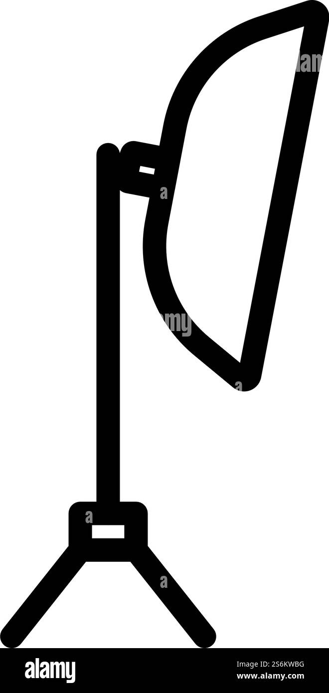 Icon Of Softbox Light. Bold outline design with editable stroke width ...