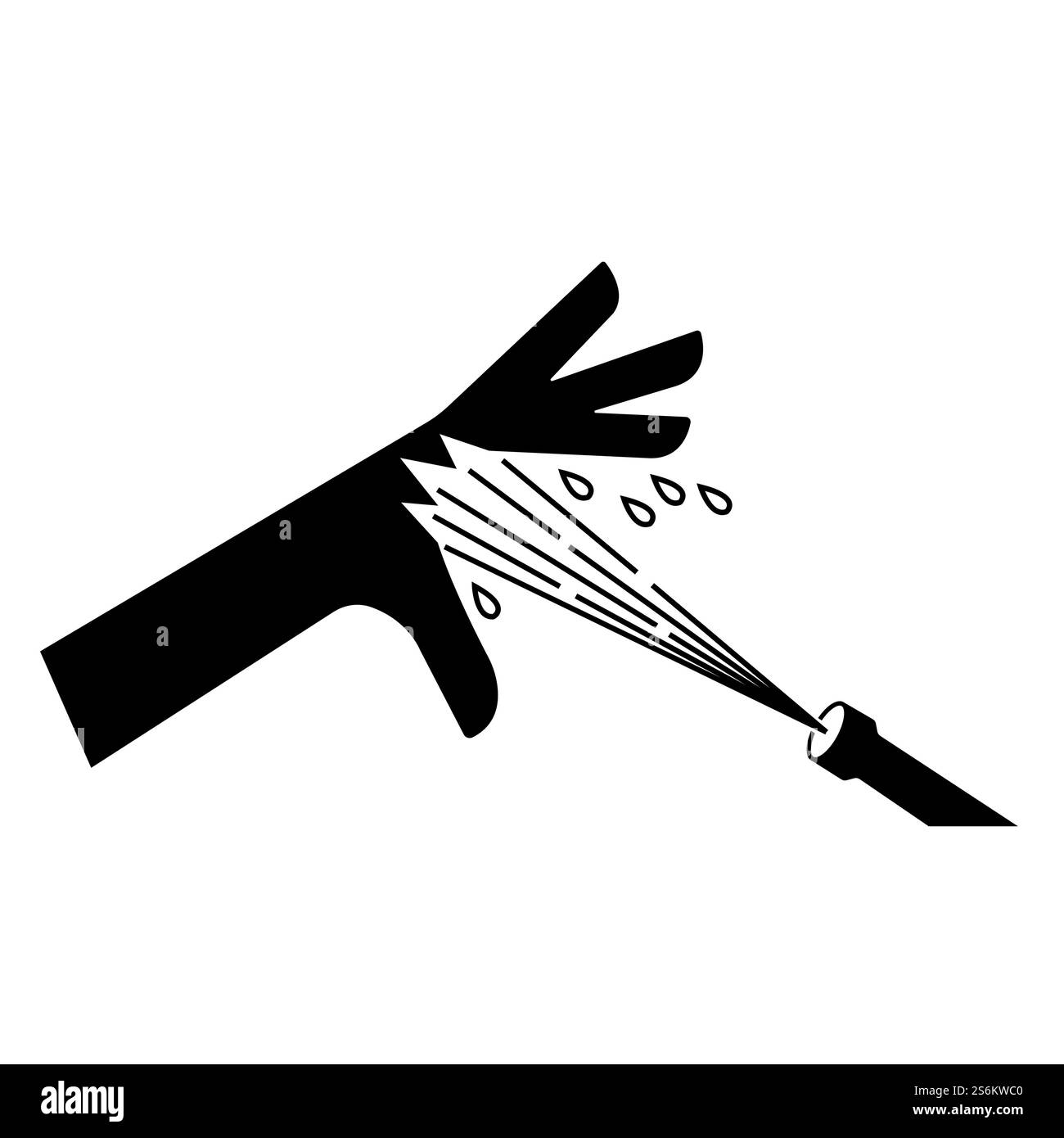 Skin Puncture Pressurized Water Jet Symbol Sign Isolate On White ...