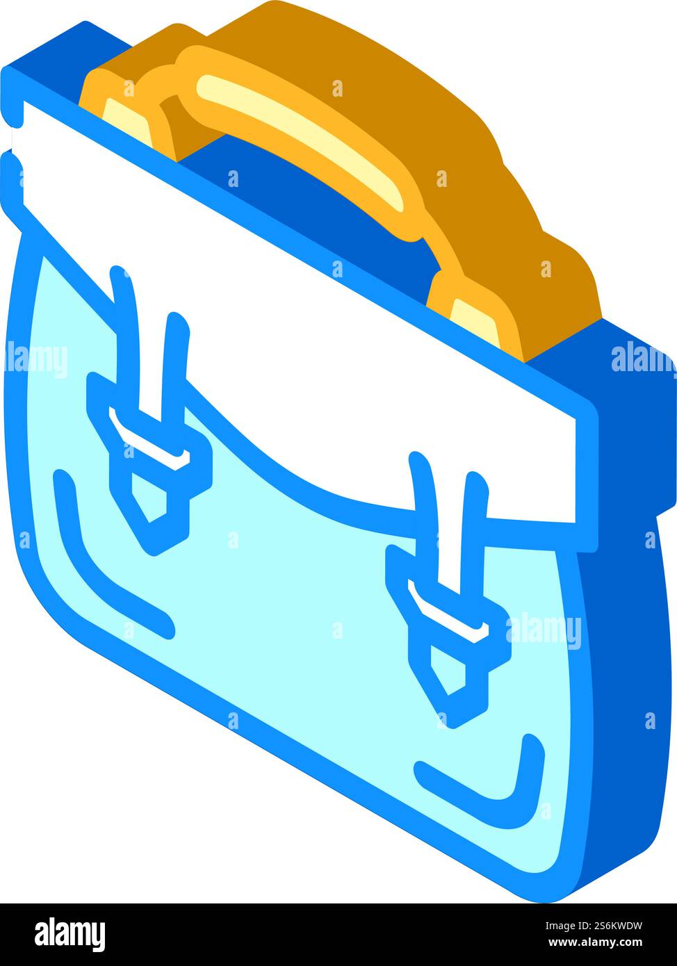 working briefcase isometric icon vector. working briefcase sign ...