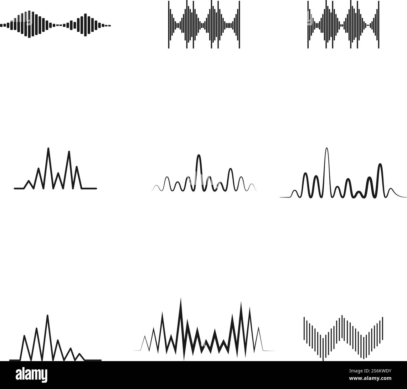 Set of Sound wave music logo vector design Stock Vector Image & Art - Alamy