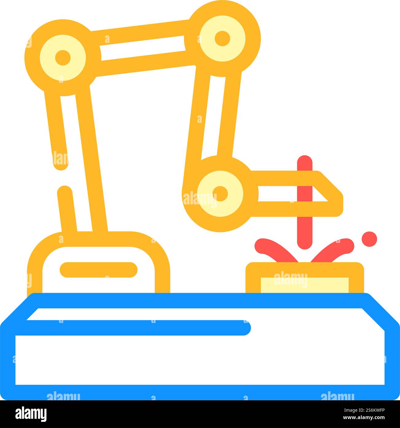 robot welder color icon vector. robot welder sign. isolated symbol ...