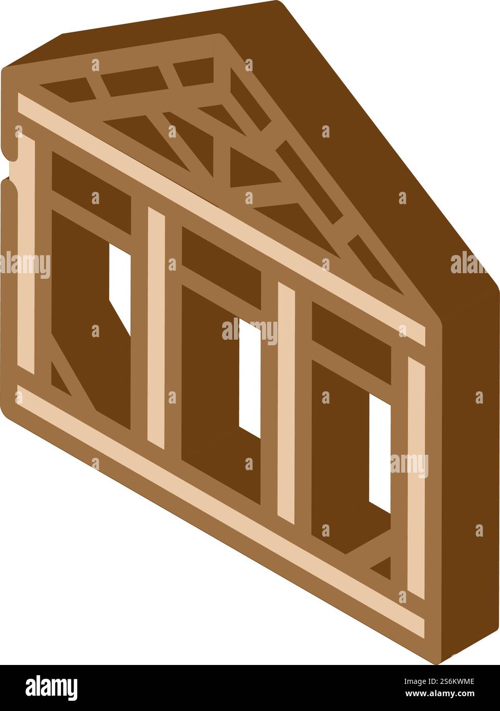 steel structure isometric icon vector. steel structure sign. isolated ...