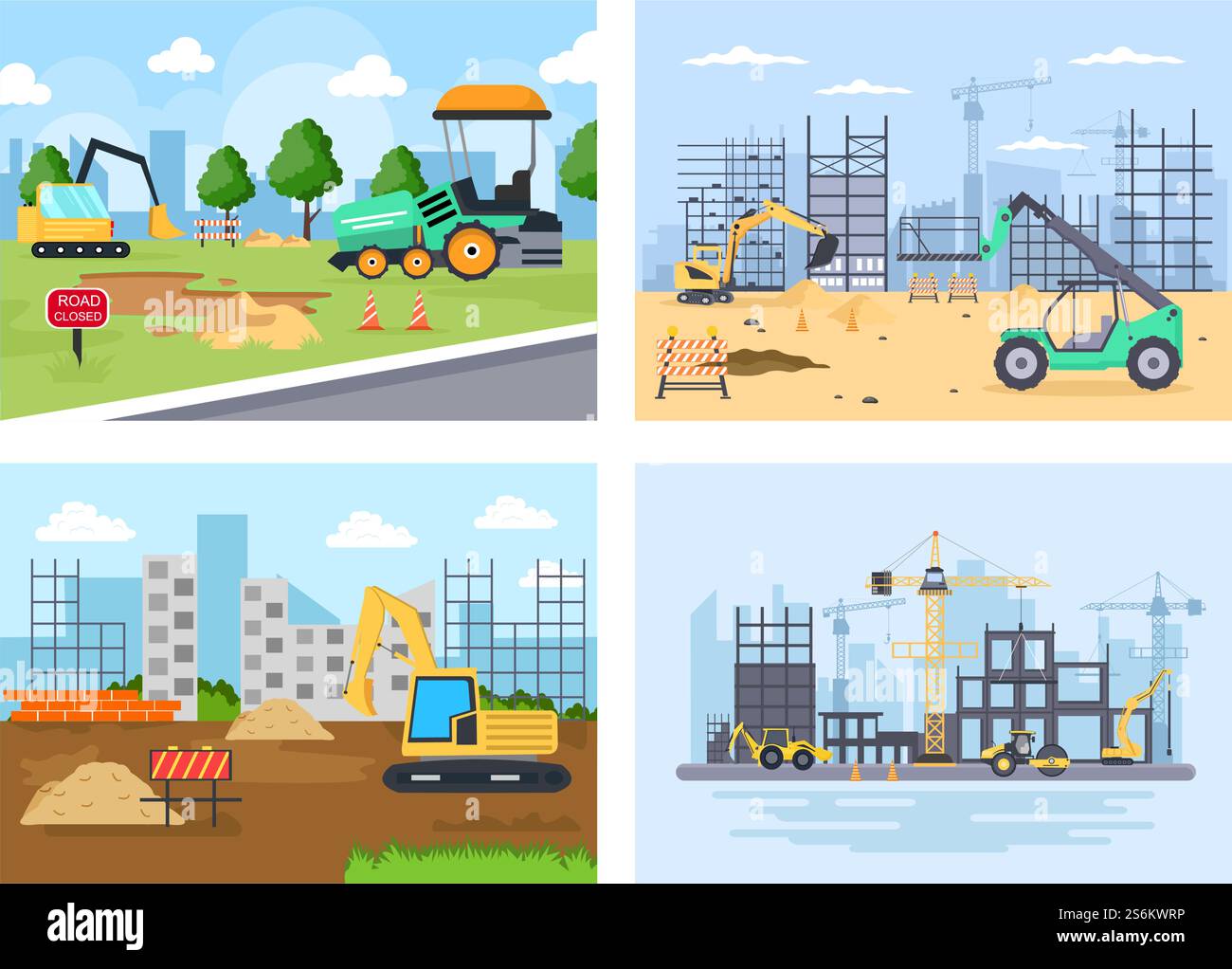 Construction of Building Vector illustration. Architecture Makes ...