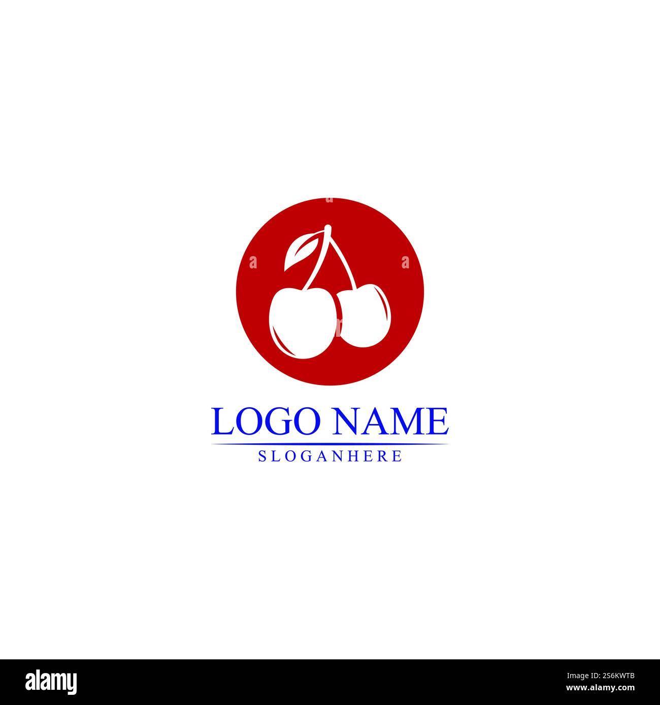 Cherry logo design template. vector illustration Stock Vector Image ...