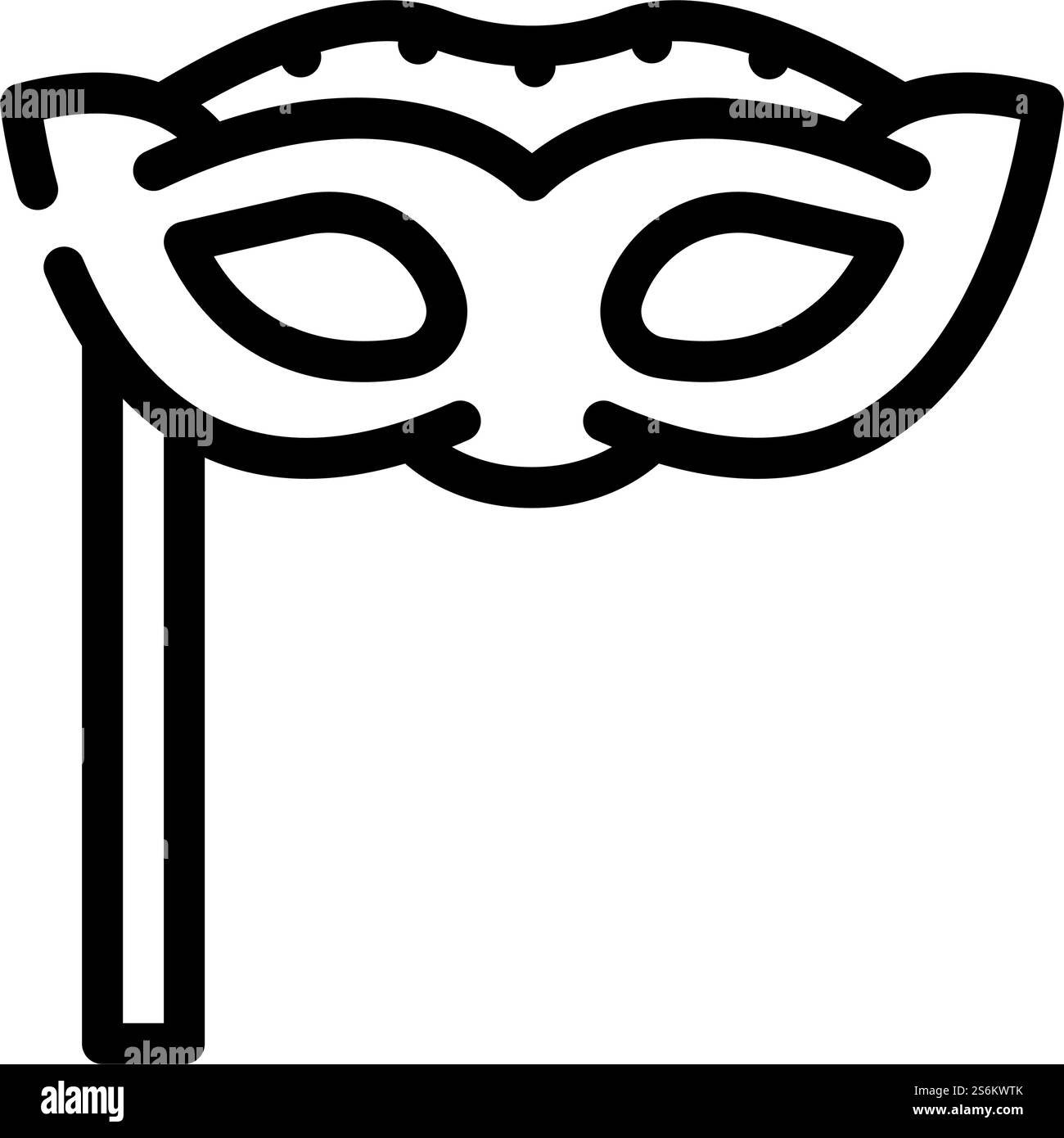 facial mask dancer line icon vector. facial mask dancer sign. isolated ...