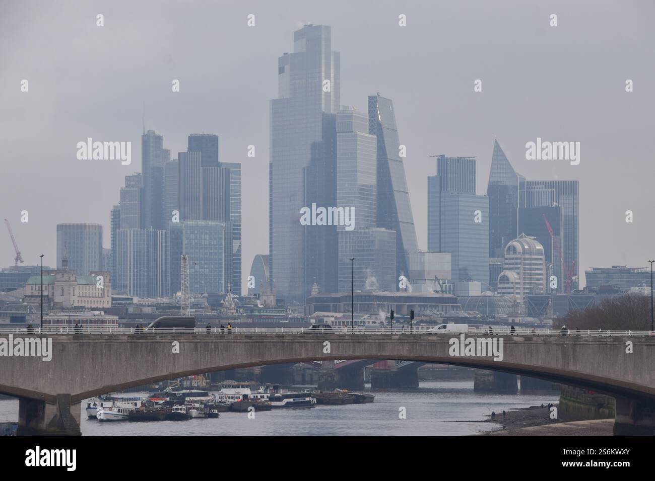 London, UK. 17th Jan, 2025. General view of the City of London skyline ...
