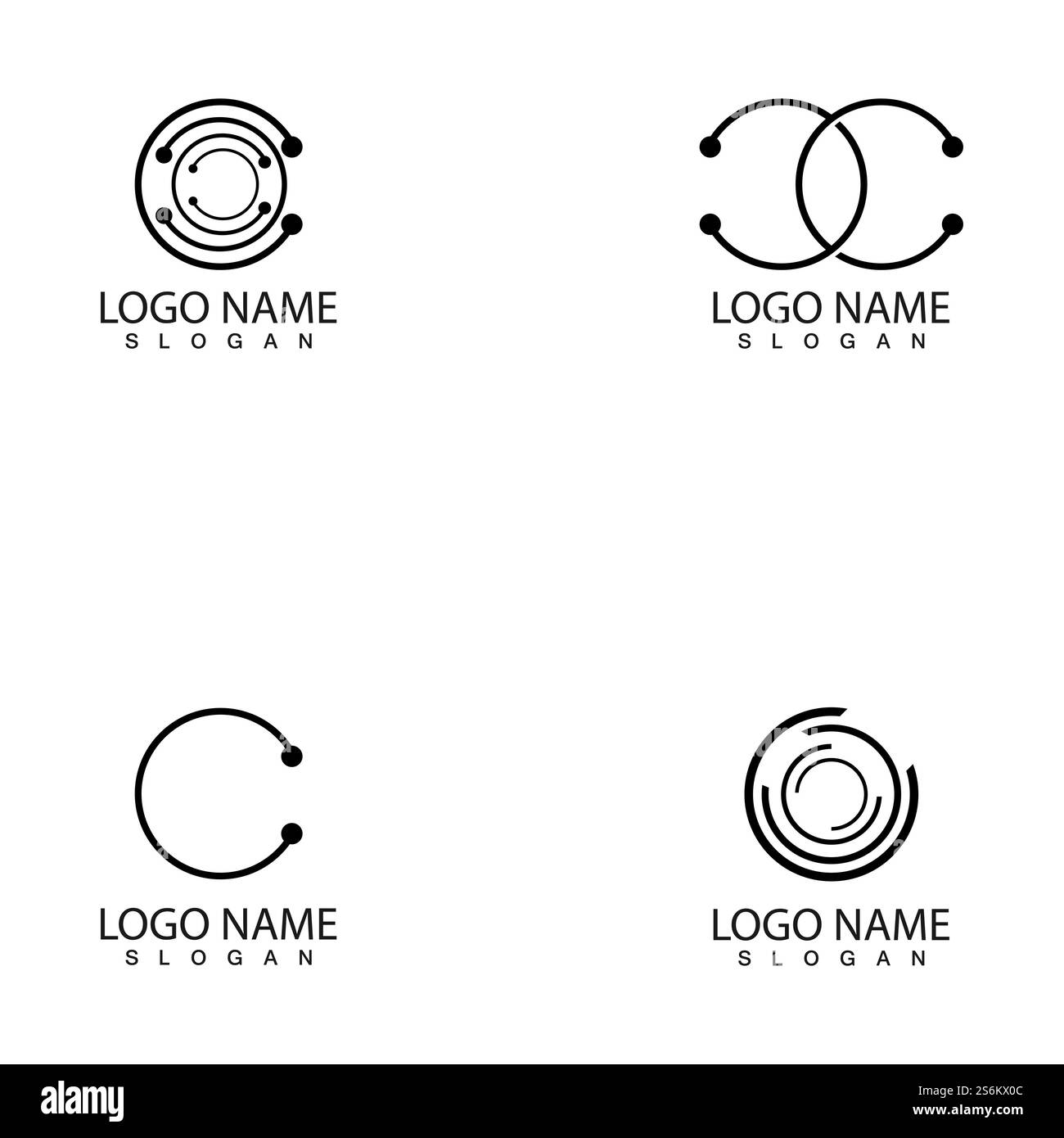 Technology circle logo and symbols Vector Stock Vector Image & Art - Alamy