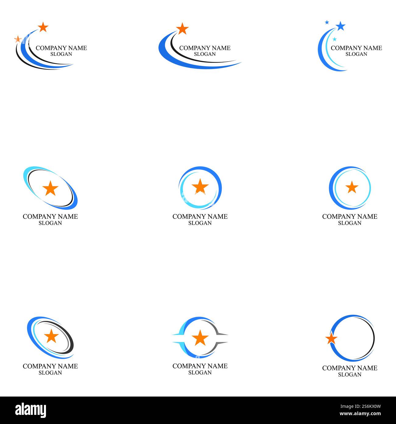 Star Of circle and star logo vector illustration template design Stock ...