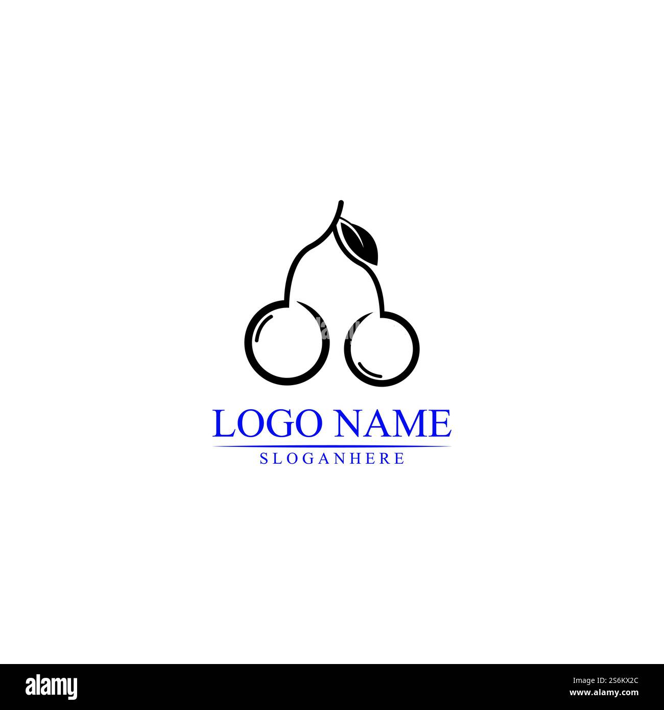 Cherry logo design template. vector illustration Stock Vector Image ...