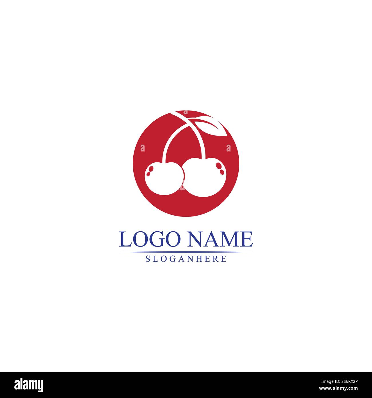Cherry logo design template. vector illustration Stock Vector Image ...