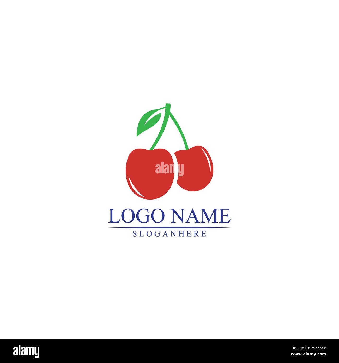 Cherry logo design template. vector illustration Stock Vector Image ...