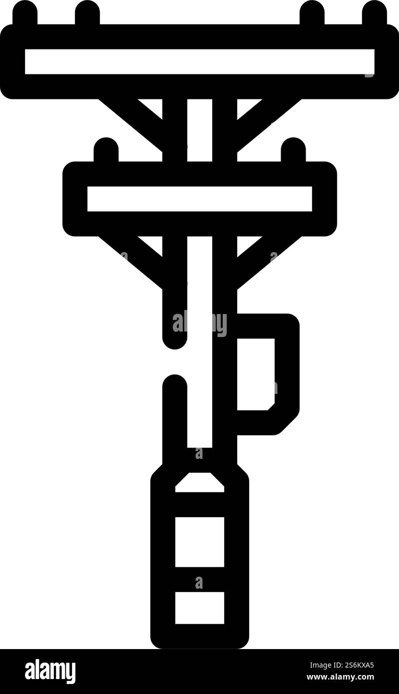 electric poles line icon vector. electric poles sign. isolated contour ...