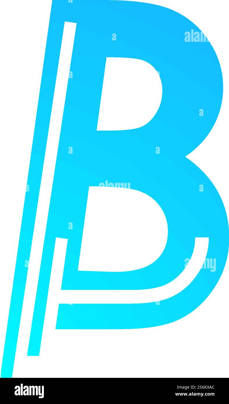 Modern B Initial letter alphabet font logo vector design Stock Vector ...