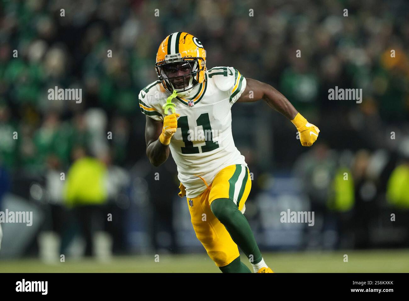 Green Bay Packers' Jayden Reed plays during an NFL wild-card playoff ...