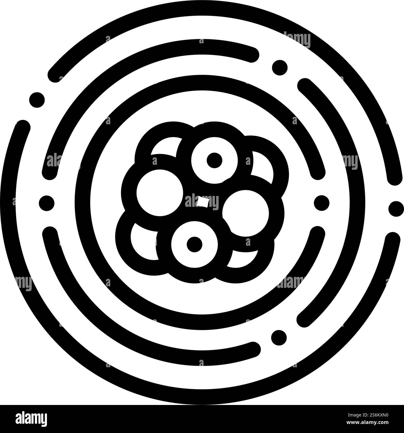atom electron line icon vector. atom electron sign. isolated contour ...