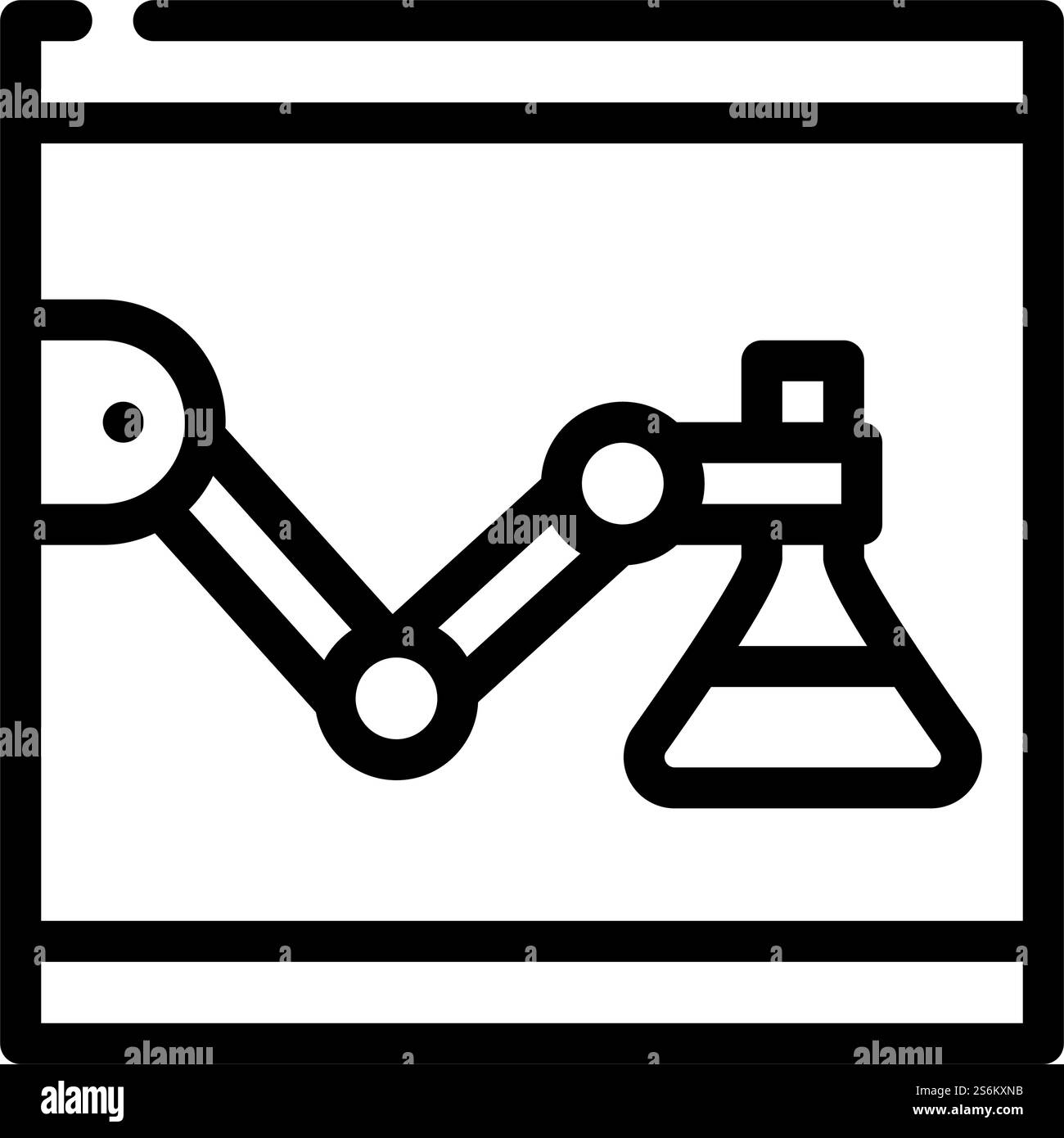 laboratory robot line icon vector. laboratory robot sign. isolated ...