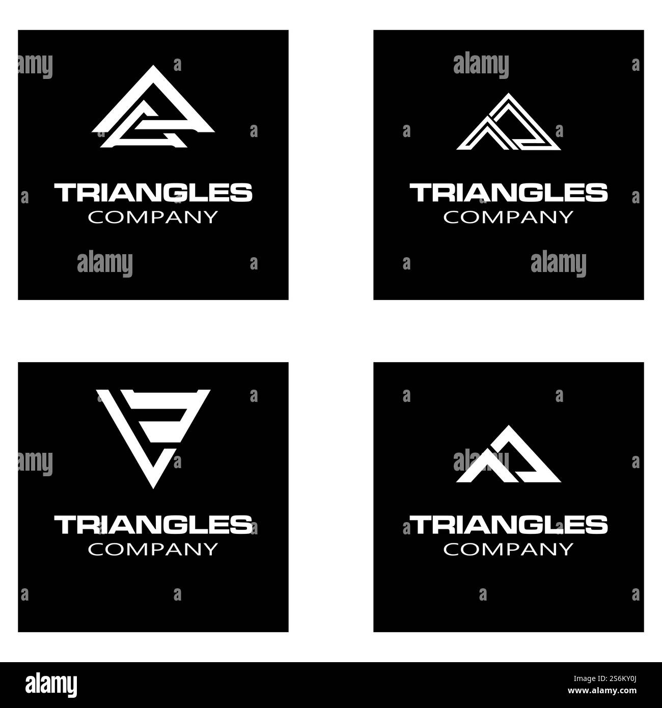 Futuristic Triangle Chain logo design inspiration Stock Vector Image ...