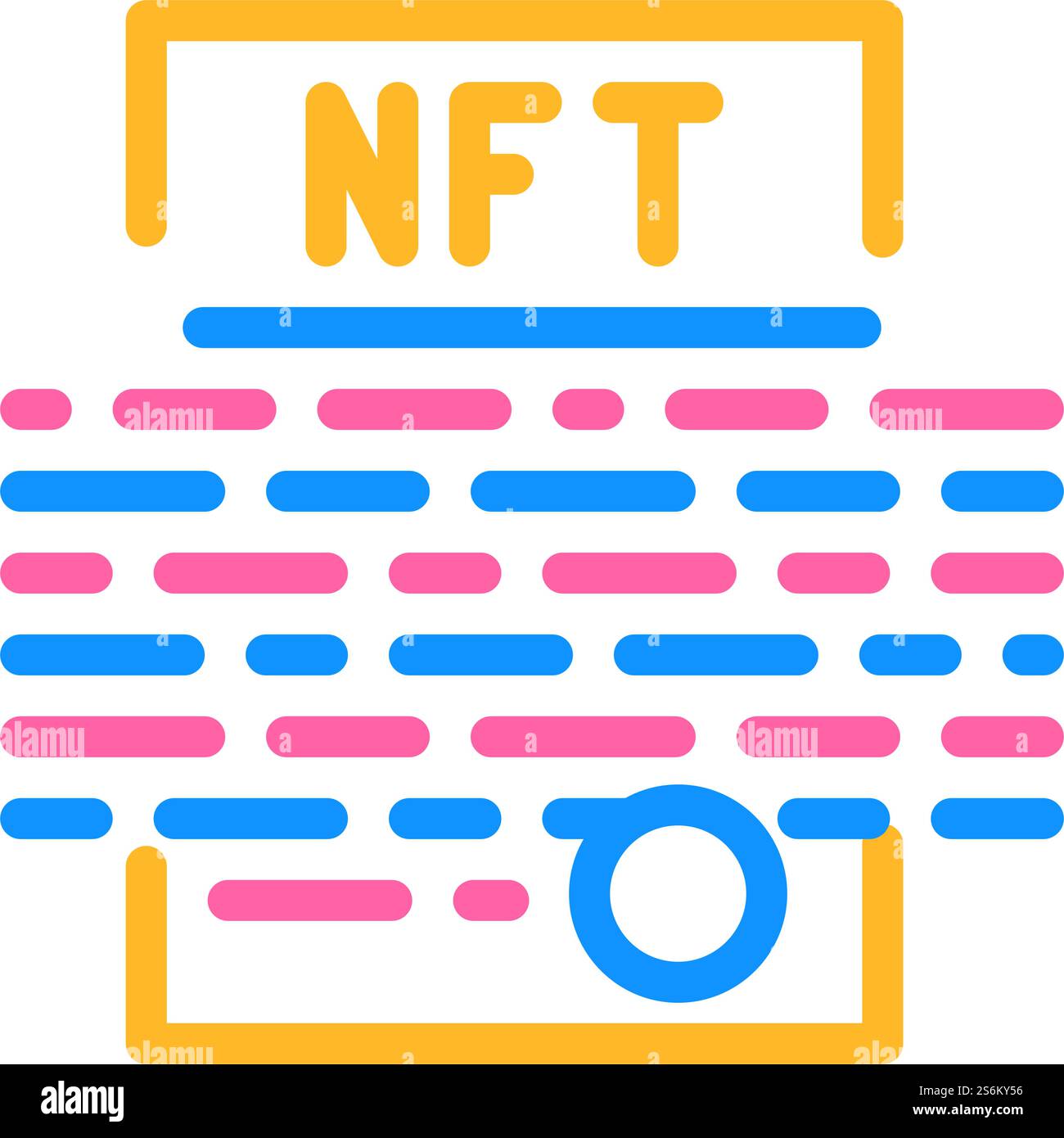 smart nft contract color icon vector. smart nft contract sign. isolated symbol illustration ...