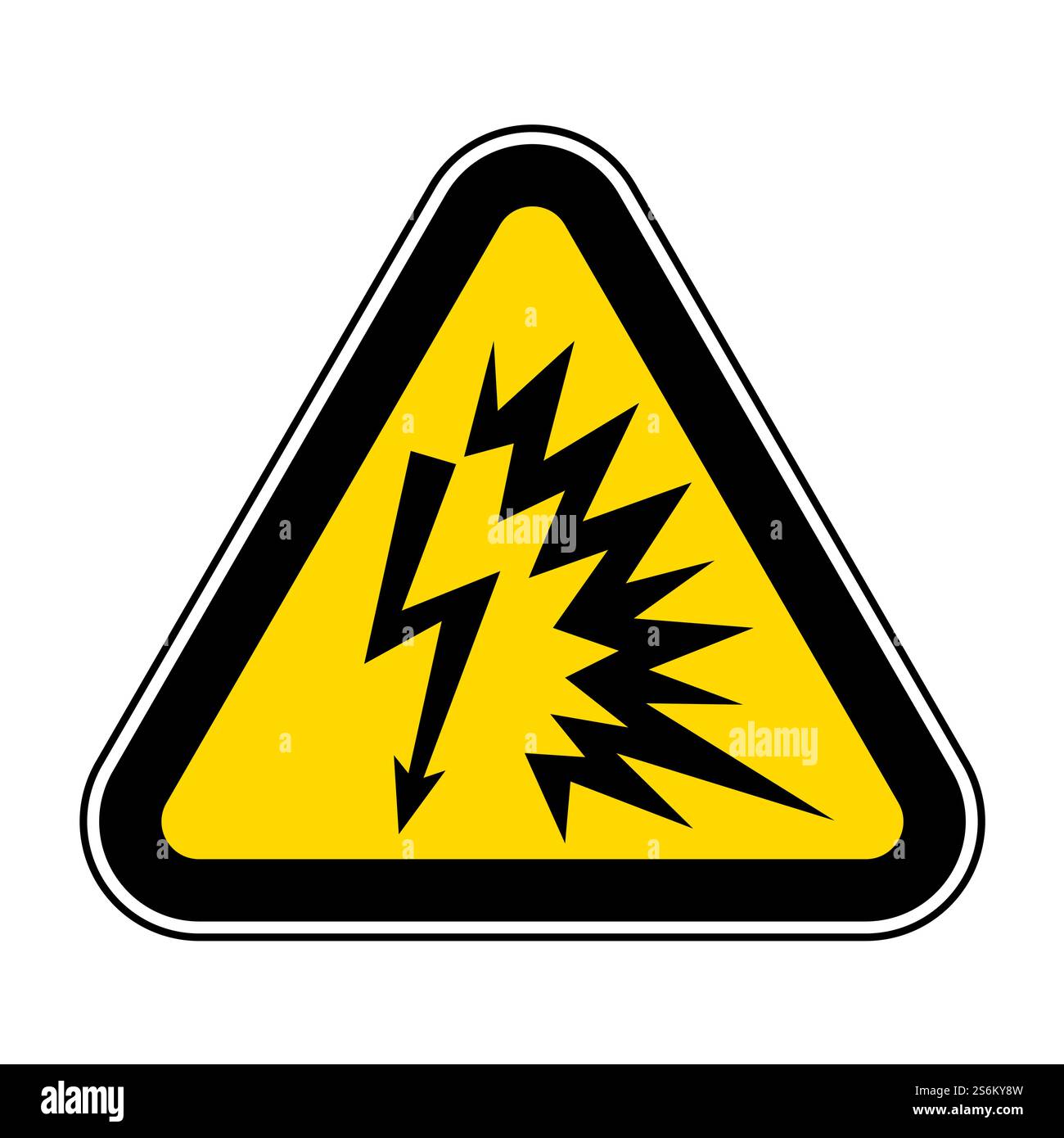 Warning Sign Arc Flash Symbol on white background Stock Vector Image ...