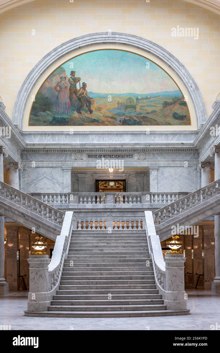 View of the exterior and interior of the Utah State Capitol Building ...