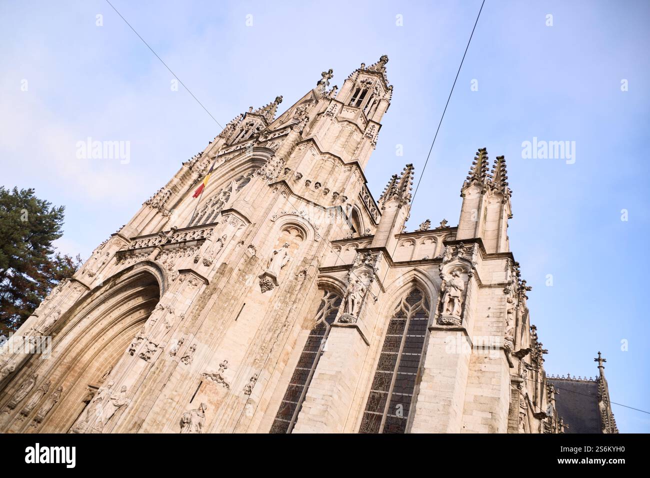 St. Rumbold's cathedral towering over mechelen, belgium. Belgium ...