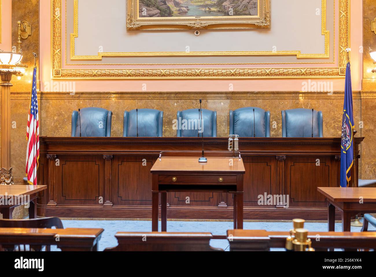View of the exterior and interior of the Utah State Capitol Building ...