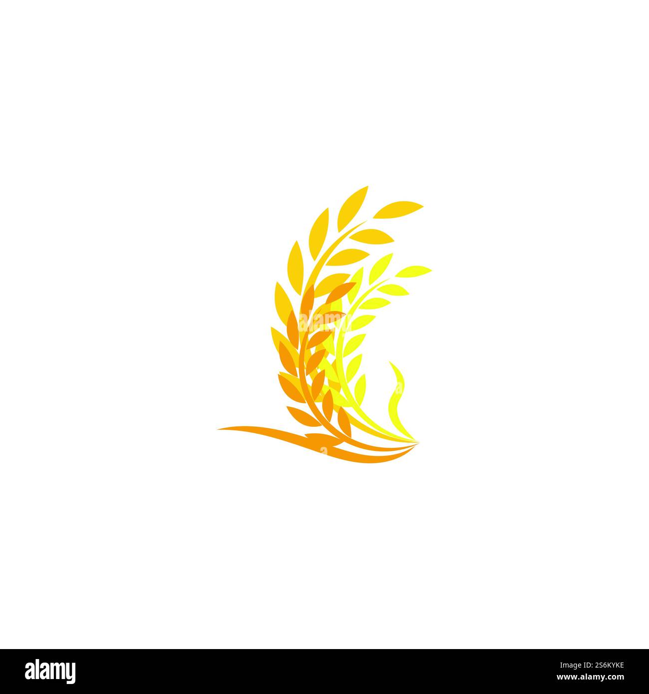 Luxury Golden Grain Weath / Rice Logo Design Vector Stock Vector Image ...