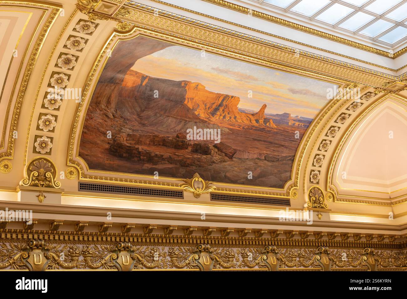 View of the exterior and interior of the Utah State Capitol Building ...