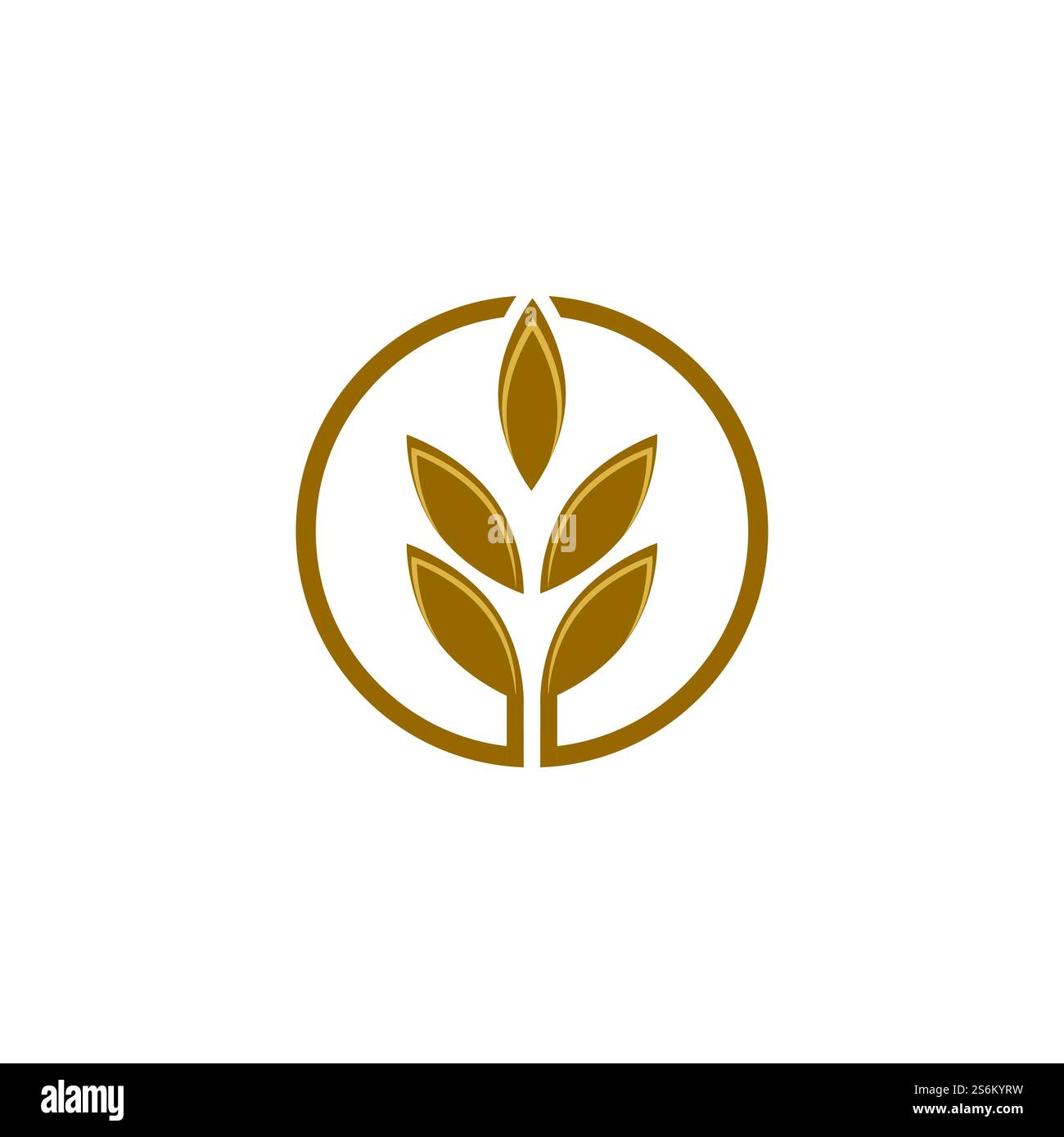 Luxury Golden Grain Weath / Rice Logo Design Vector Stock Vector Image ...