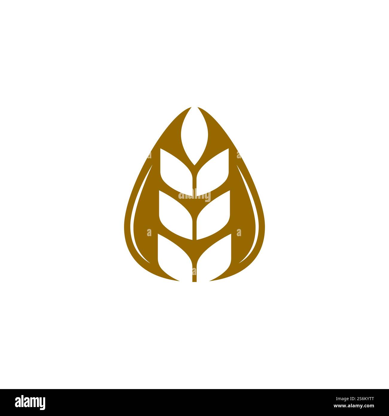 Luxury Golden Grain Weath / Rice Logo Design Vector Stock Vector Image ...
