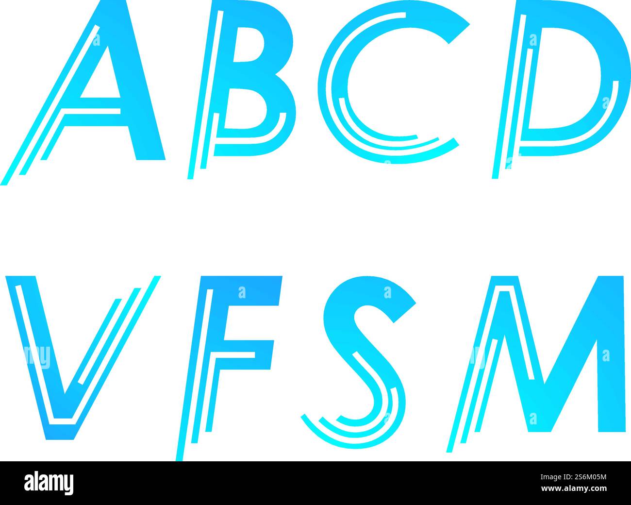 Modern Initial letter alphabet font logo vector design Stock Vector ...