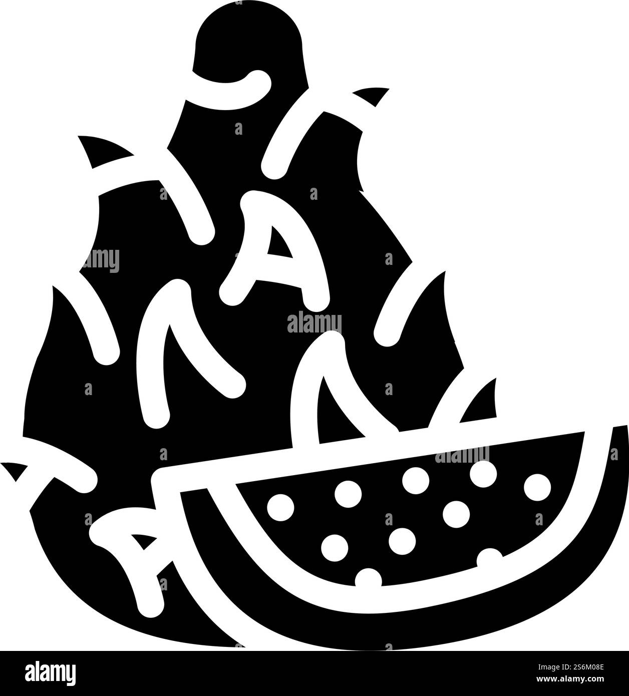 dragon fruit glyph icon vector. dragon fruit sign. isolated contour ...