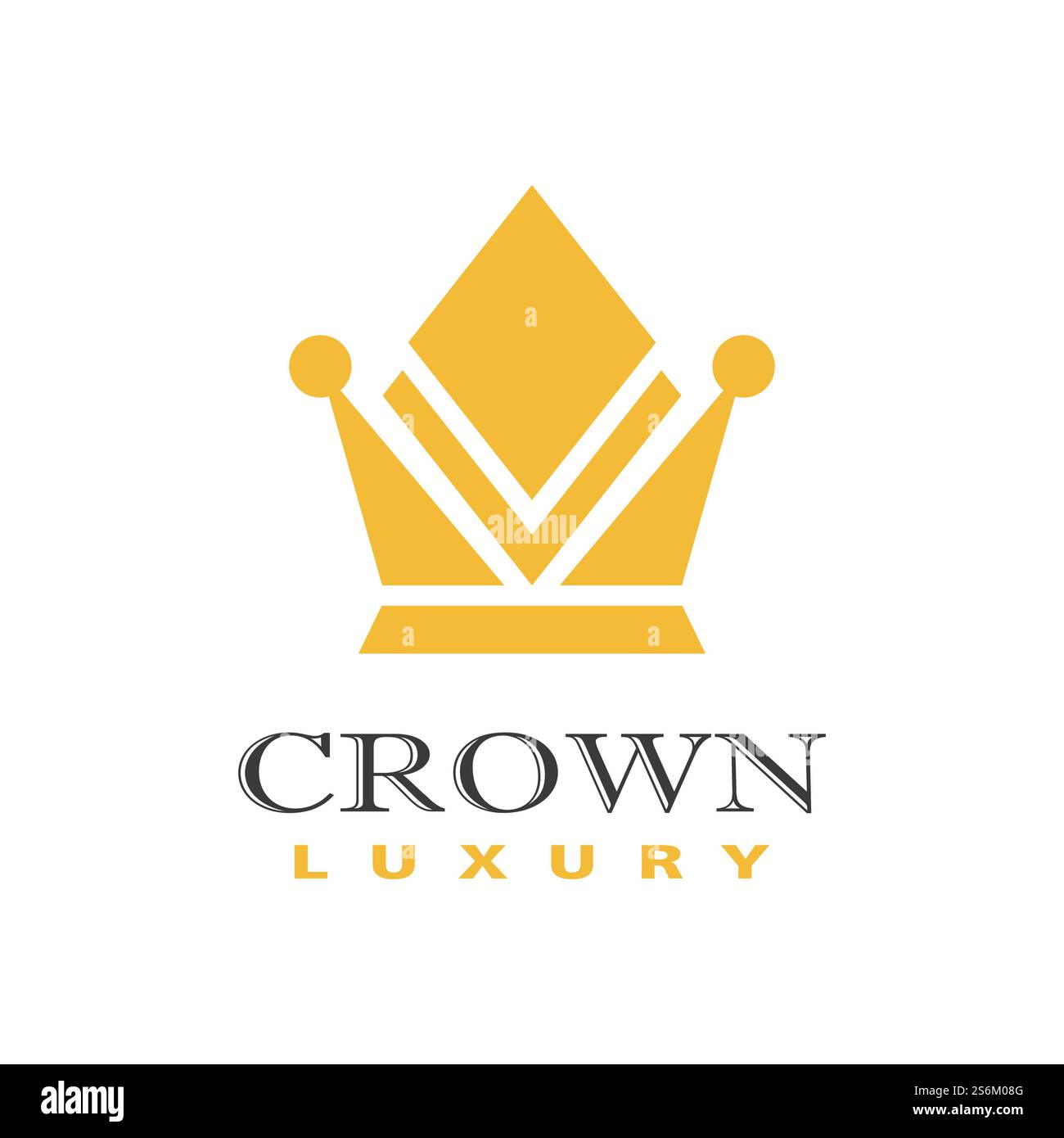 Royal King Queen Crown Elegant Luxury logo design Stock Vector Image ...