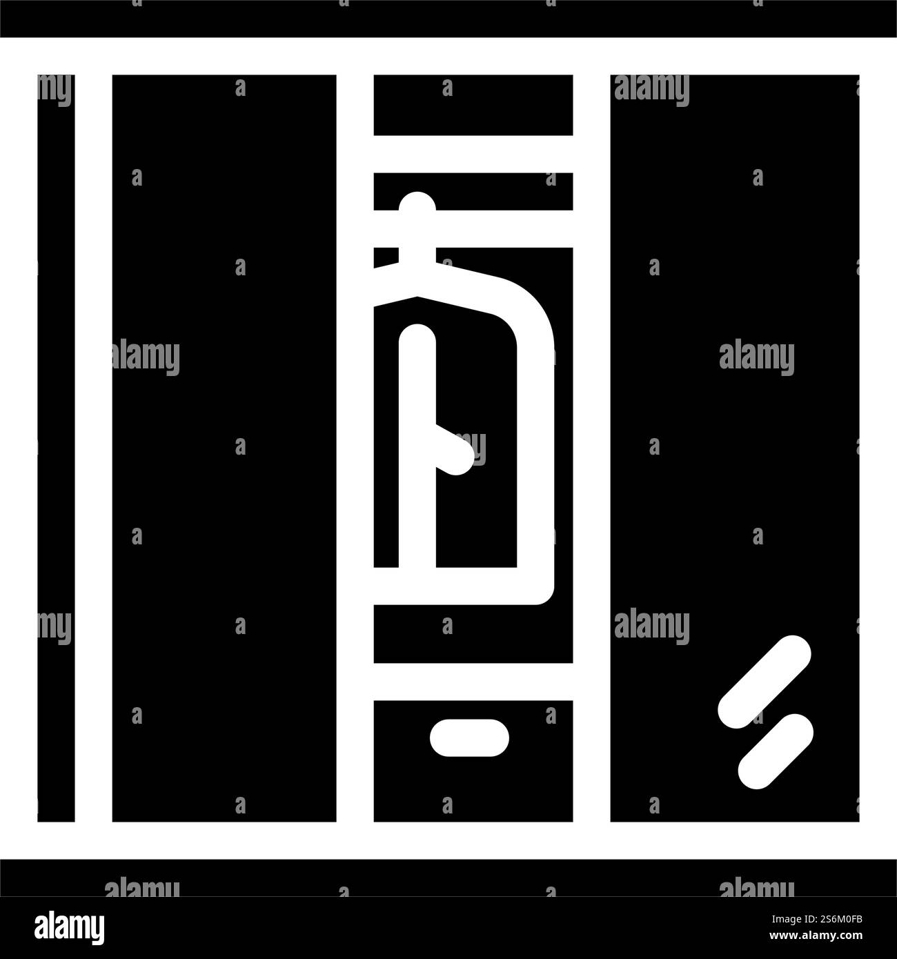 wardrobe cabinets furniture glyph icon vector. wardrobe cabinets ...