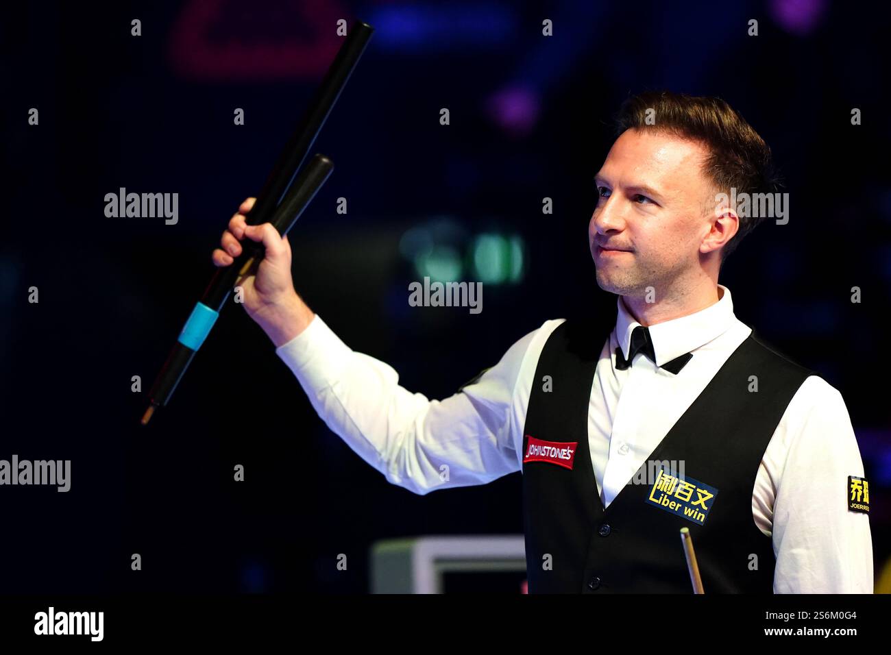Judd Trump celebrates victory following the quarter-final match against ...