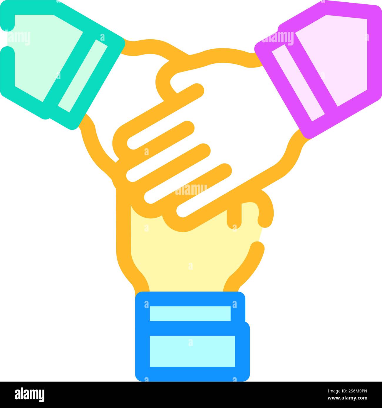 team work color icon vector. team work sign. isolated symbol ...