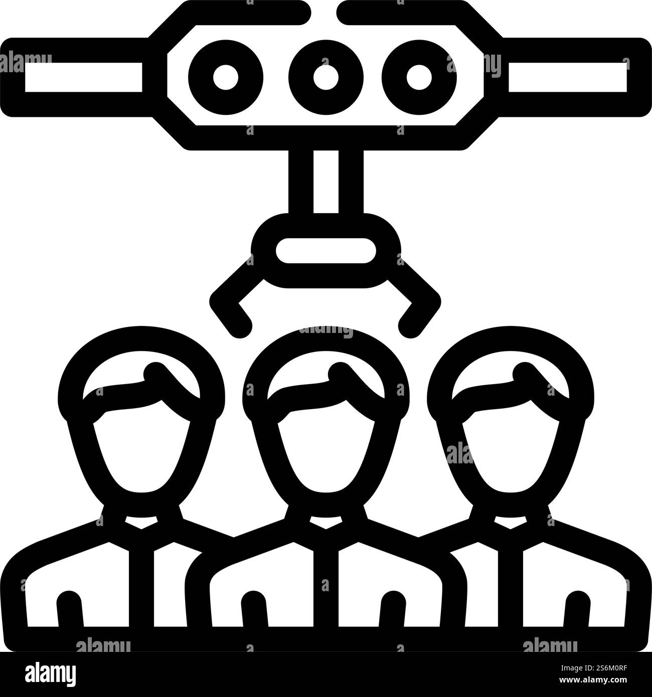 employee selection line icon vector. employee selection sign. isolated ...