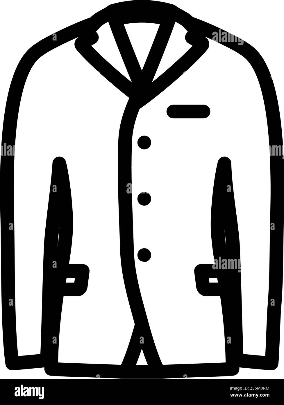 Business Suit Icon. Bold outline design with editable stroke width ...