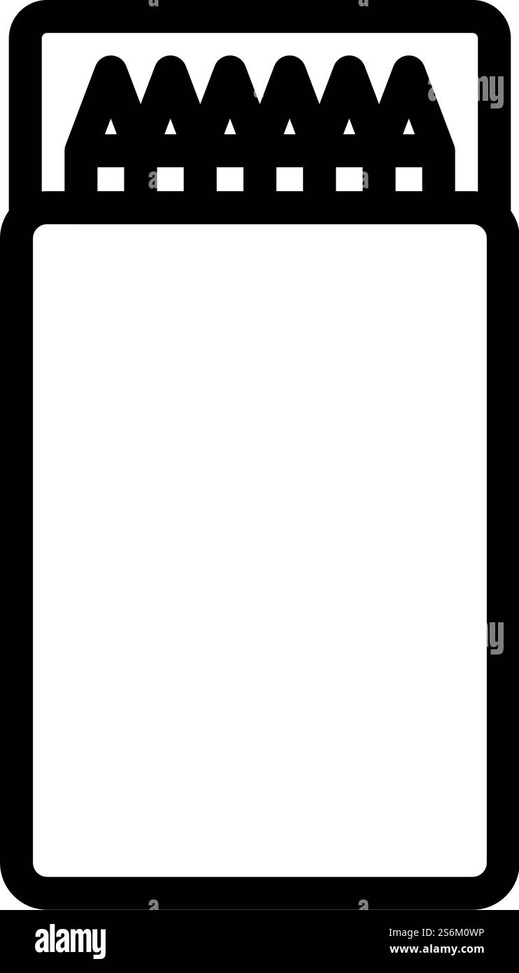 Pencil Box Icon. Bold outline design with editable stroke width. Vector ...