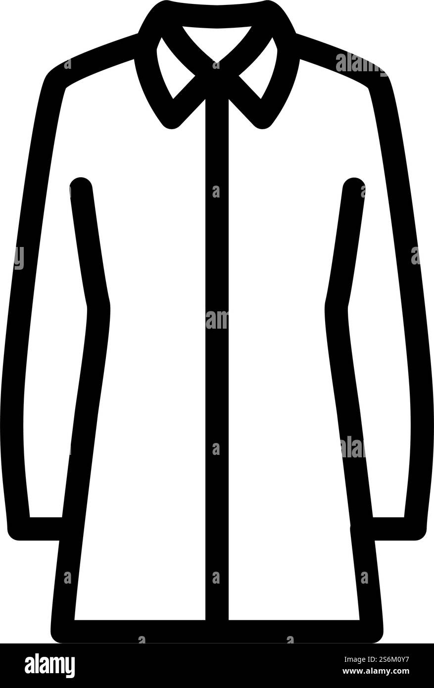 Business Blouse Icon. Bold outline design with editable stroke width ...