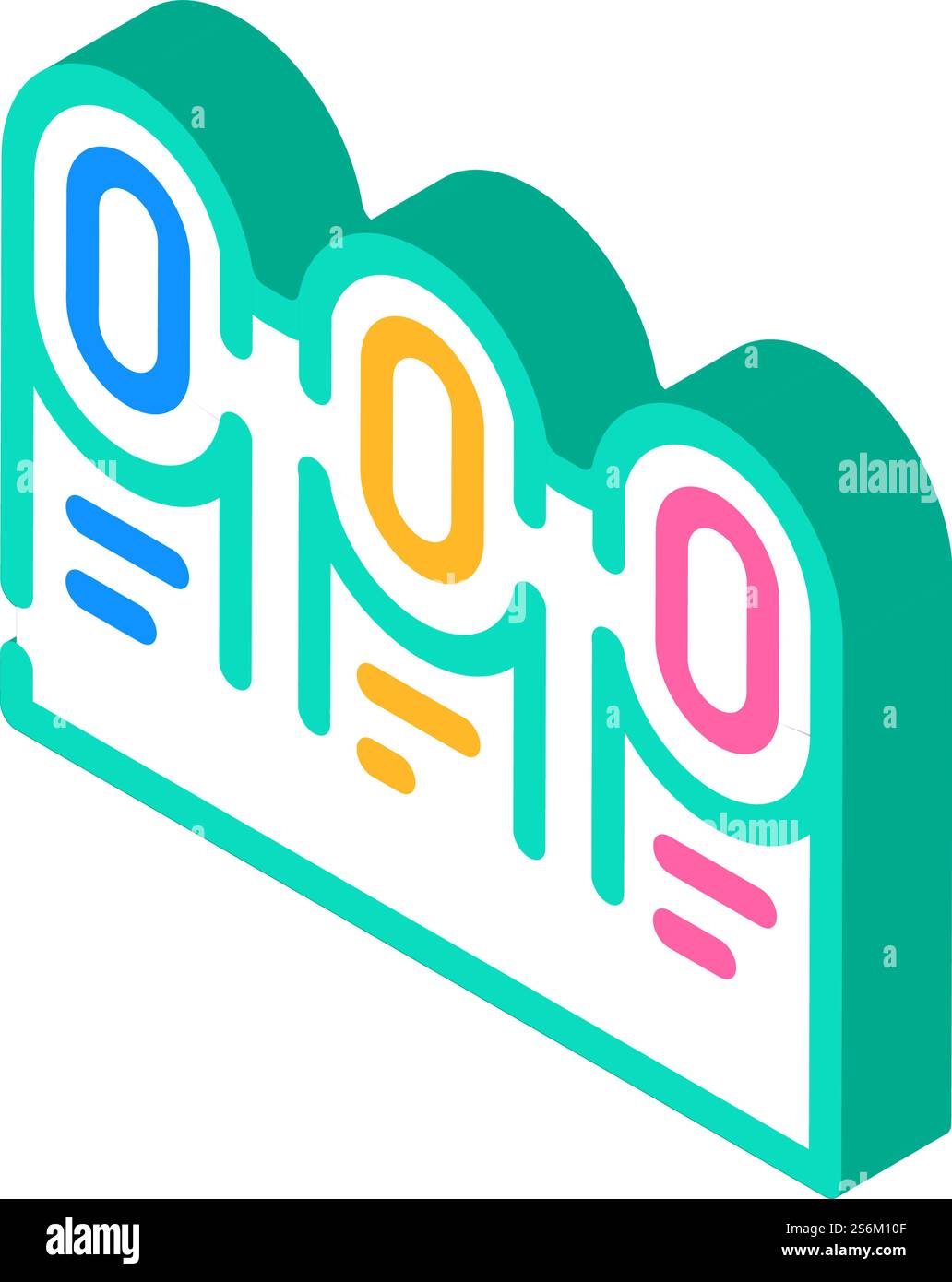 waste sorting bins isometric icon vector. waste sorting bins sign ...