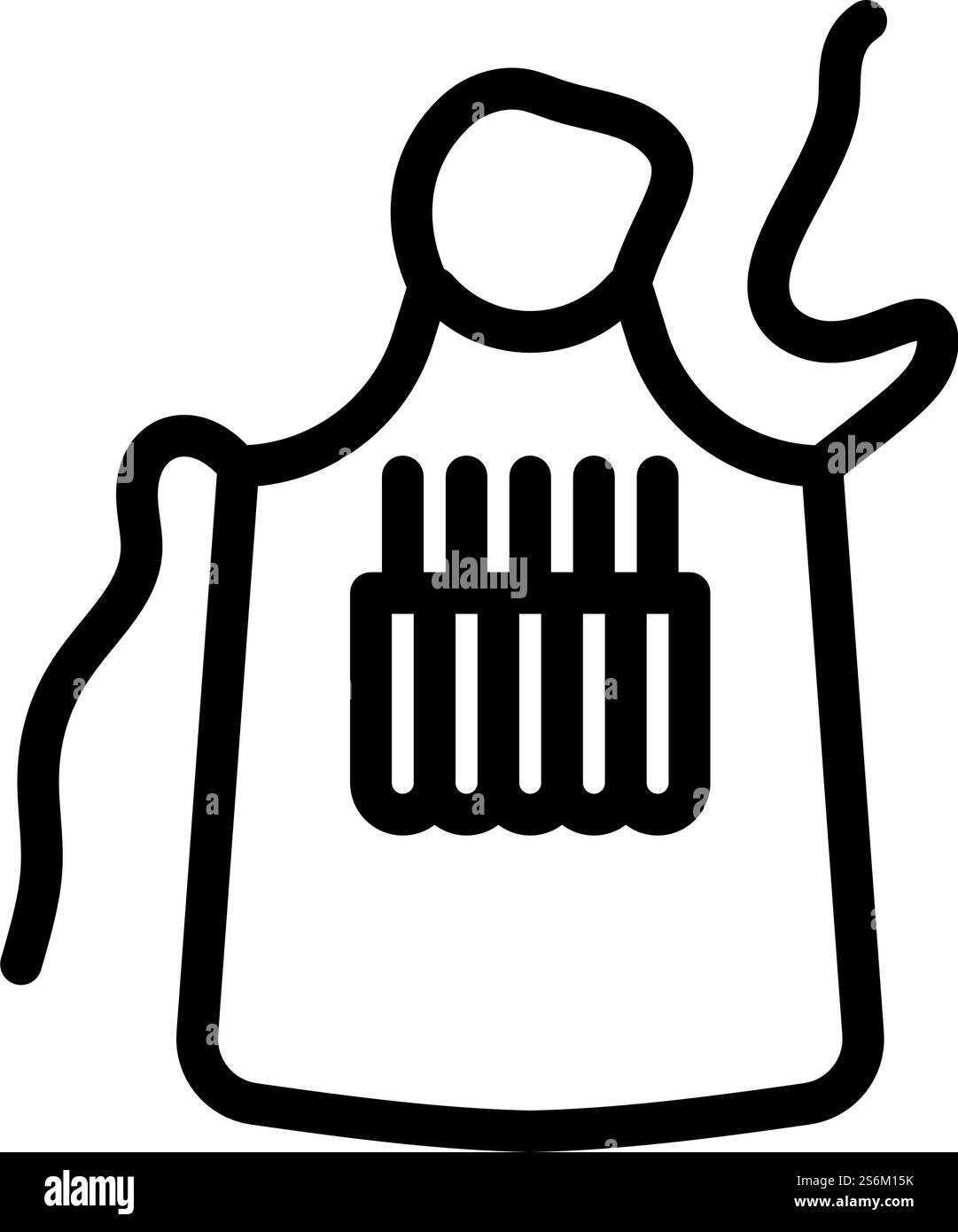 Artist Apron Icon. Bold outline design with editable stroke width ...