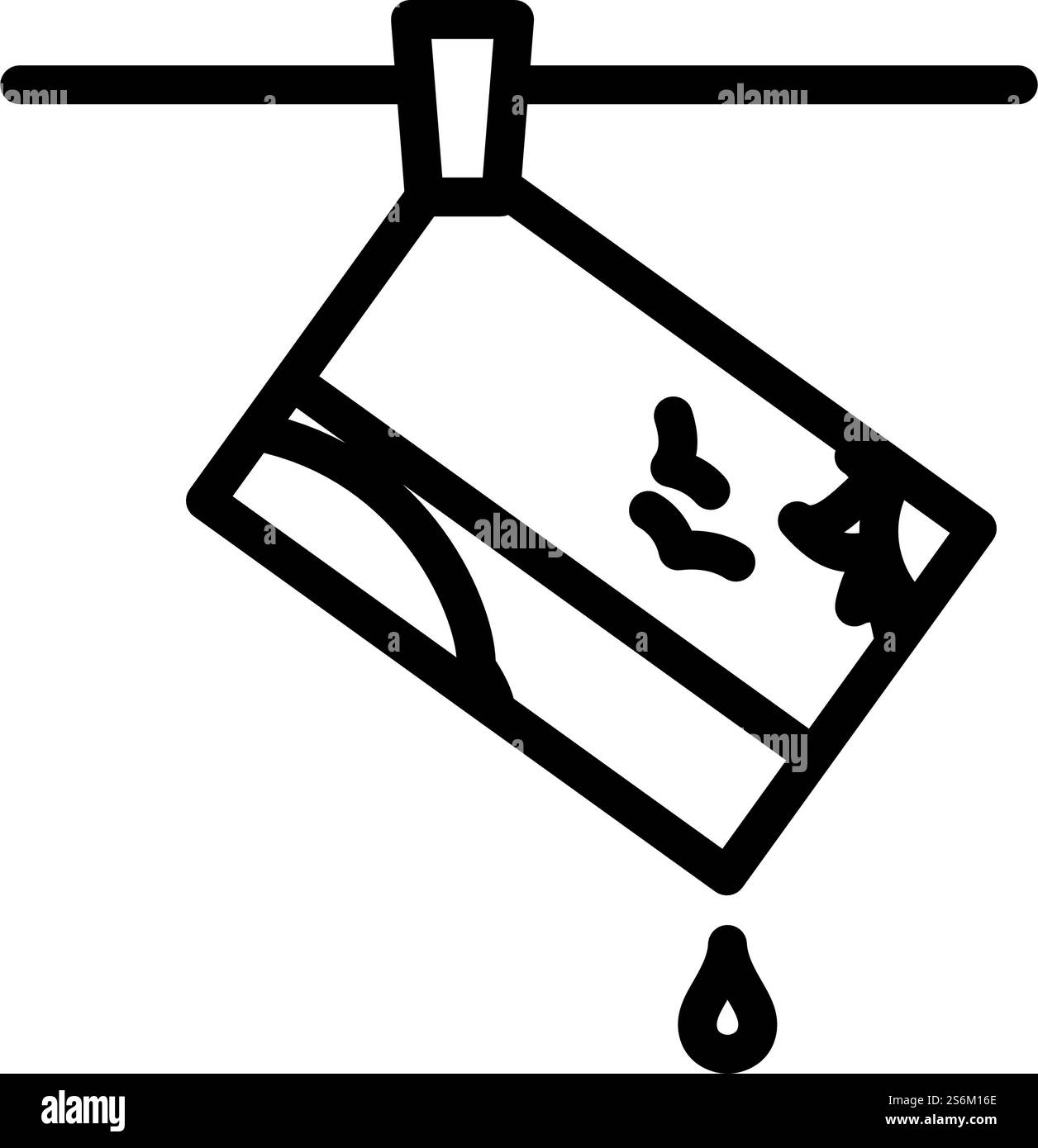 Icon Of Photograph Drying On Rope. Bold outline design with editable ...