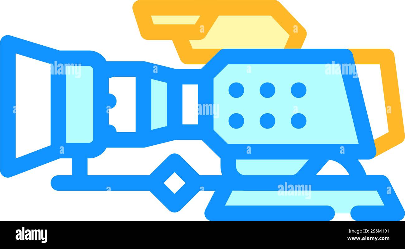 video camera color icon vector. video camera sign. isolated symbol ...