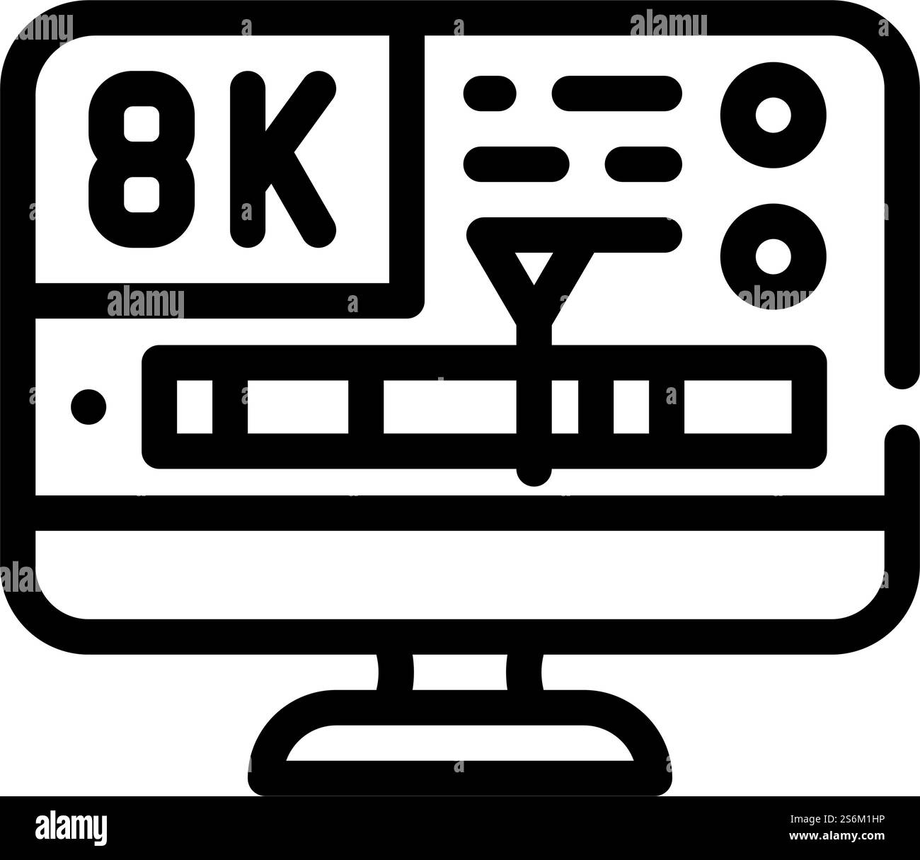 processing video quality line icon vector. processing video quality ...