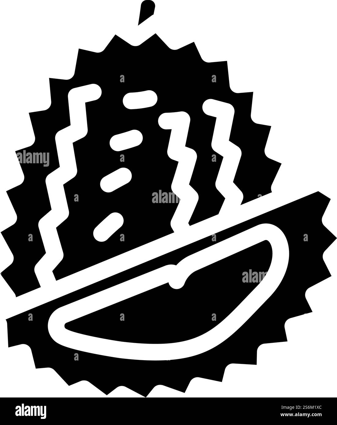 durian fruit glyph icon vector. durian fruit sign. isolated contour ...