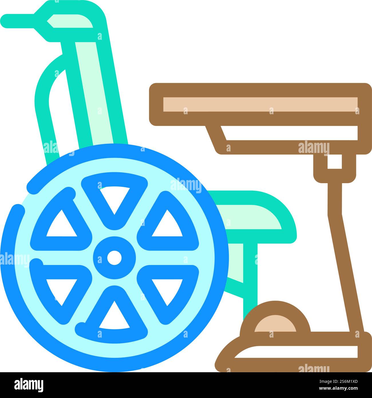 furniture for disabled color icon vector. furniture for disabled sign ...